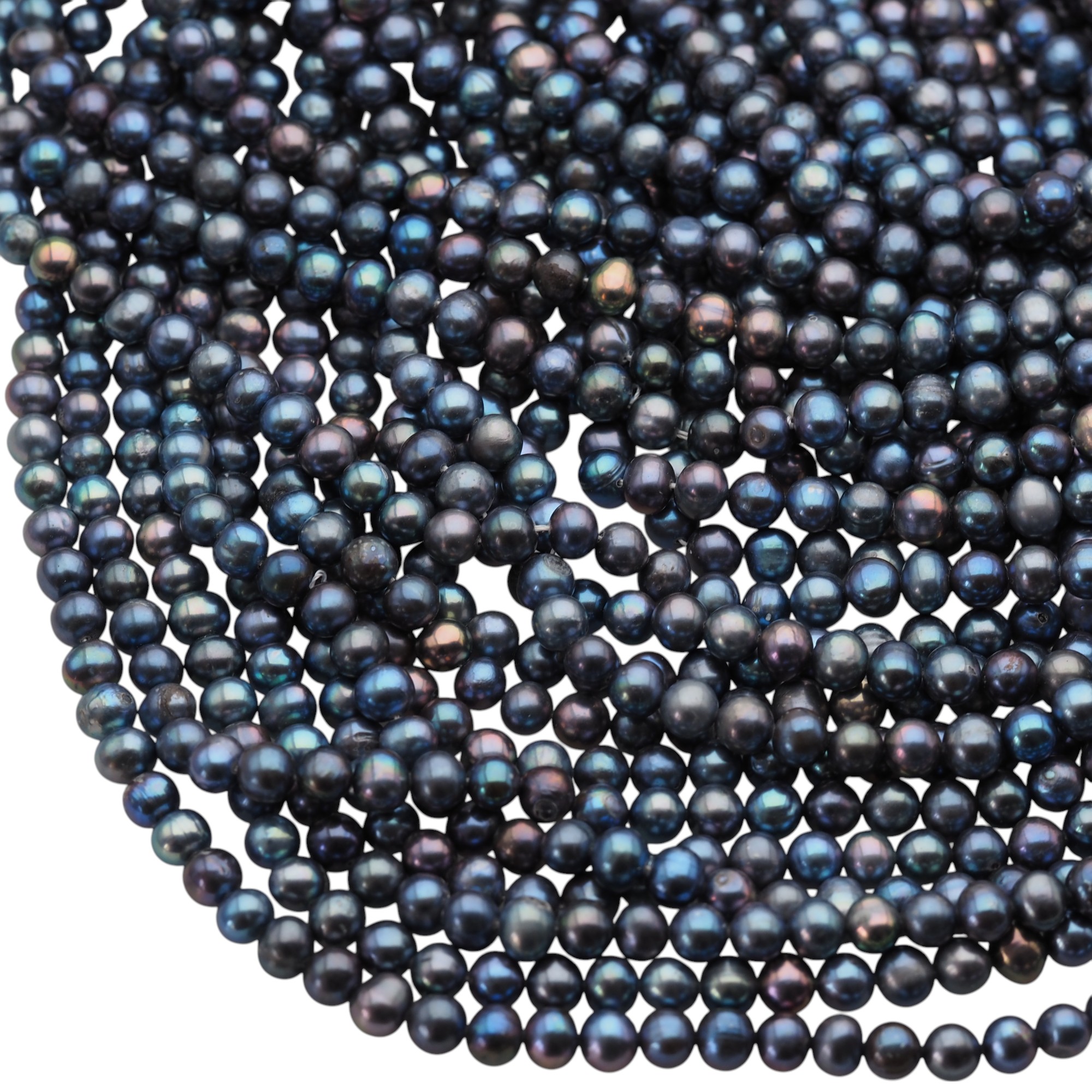 Perły Naturalne Hodowane granatowe 6-7 mm nr 364 (sznurek) :: AMBER ...